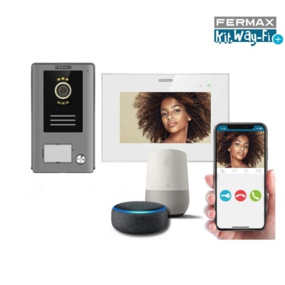 Fermax 1571 Video door bell kit Alexa and Google home compatible 7" display