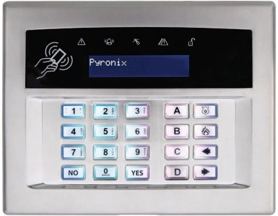 Pyronix EURO-LCD/PZSCHROME Satin Chrome LCD RKP in-built Prox plus 2 ...