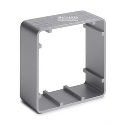 SSP SPB-SS Surface Mount Aluminium back box Silver 85mm square