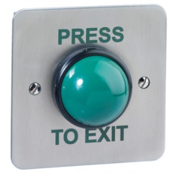 STP SPB004F(W) Flush green dome stainless steel weatherproof exit button