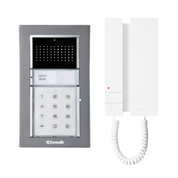 Comelit 8241MI Single Family Audio iKall Kit with Keypad and Mini 2702W