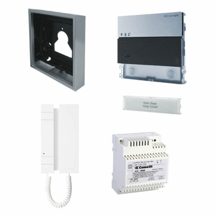 Comelit UAO1-C 1-13 User Surface Ultra Audio 2-Wire Kit with Cutout