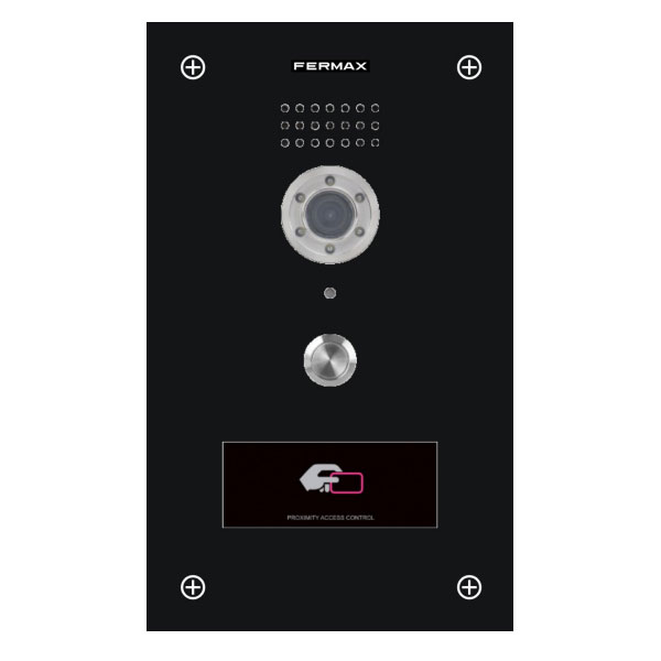 Fermax 3172 Duox plus marine panel 1 button with Prox black