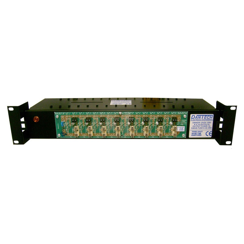 Dantech DA442-8 12VDC 8A Power supply unit 8 output rackmount 2U