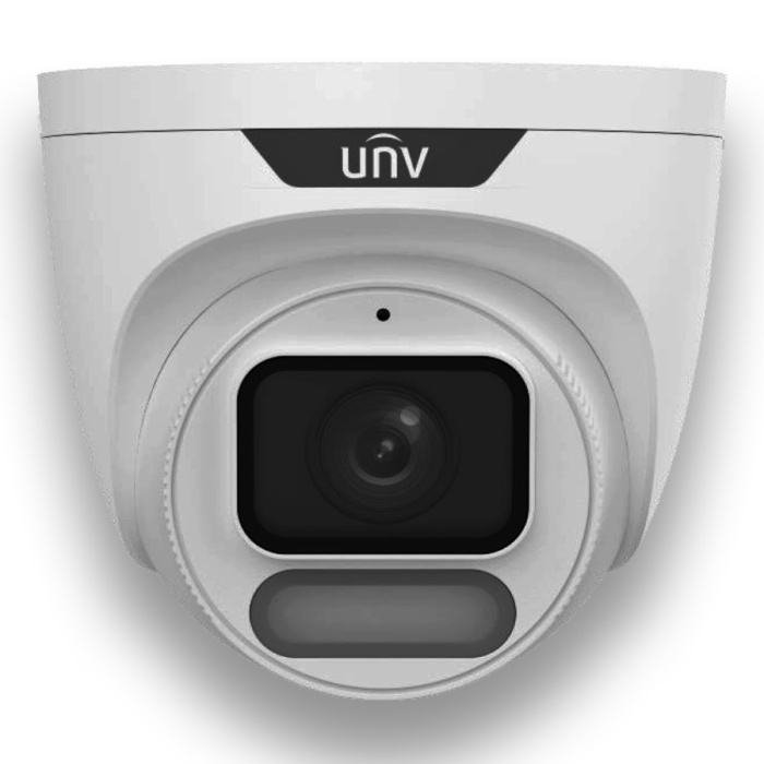 UNV IPC3628LE-ADF28K-WP 8MP IP ColourHunter Turret CCTV Camera 2.8mm 30m White Light PoE