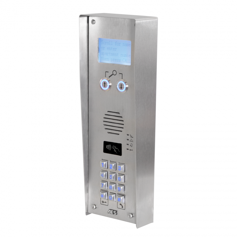 AES MULTI-CLASSIC-SSK/4GE 4G GSM multi-apartment intercom SS keypad and ...