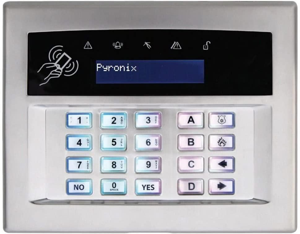 Pyronix EURO-LCD/PZSCHROME Satin Chrome LCD RKP in-built Prox plus 2 ...