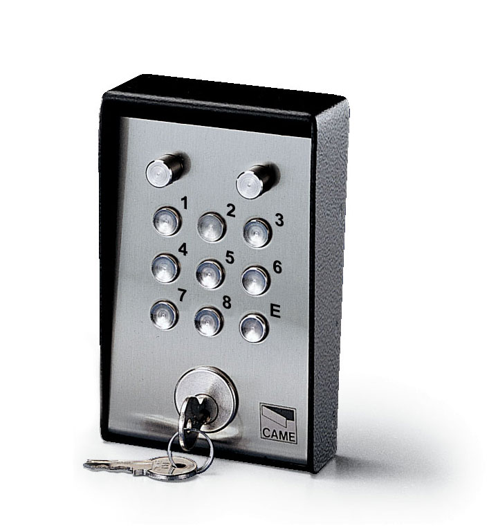 Came S5000 Galvanised painted steel Surface Mount Keypad front lit