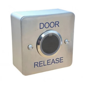 STP NT200-S-BLUE Surface s/steel no touch infrared exit button blue to ...