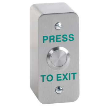 STP SPB002NS Surface narrow 19mm stainless steel exit button