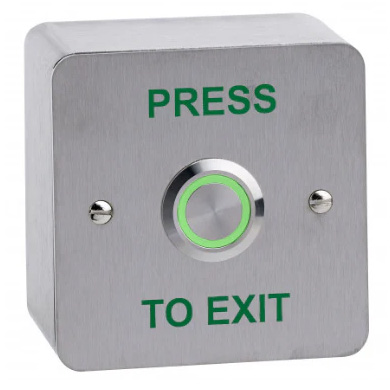 STP SPB003S-ILLUM Surface 20mm stainless steel illuminated exit button