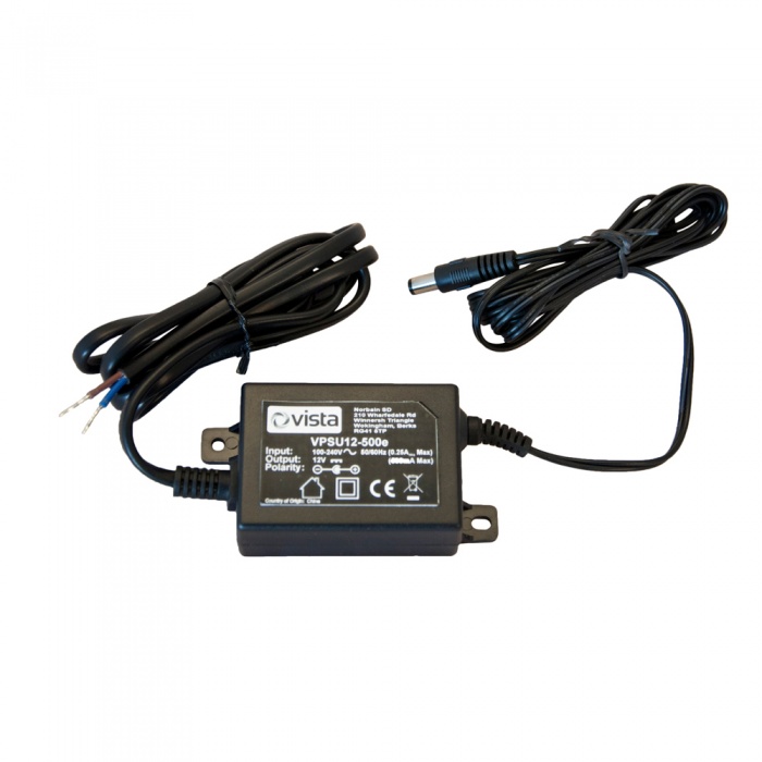 Vista VPSU12 encapsulated psu 21mm jack plug mains flying lead