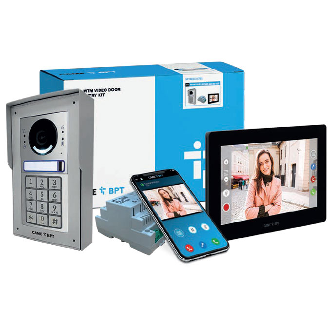 BPT MTM keypad kits with XTS 7 screens 1-10 apartments and WiFi app calling