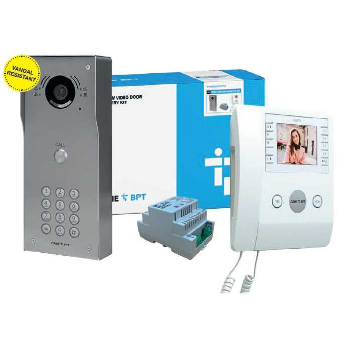 BPT VR kits with AGT monitors 1 to 10 apartments with keypad