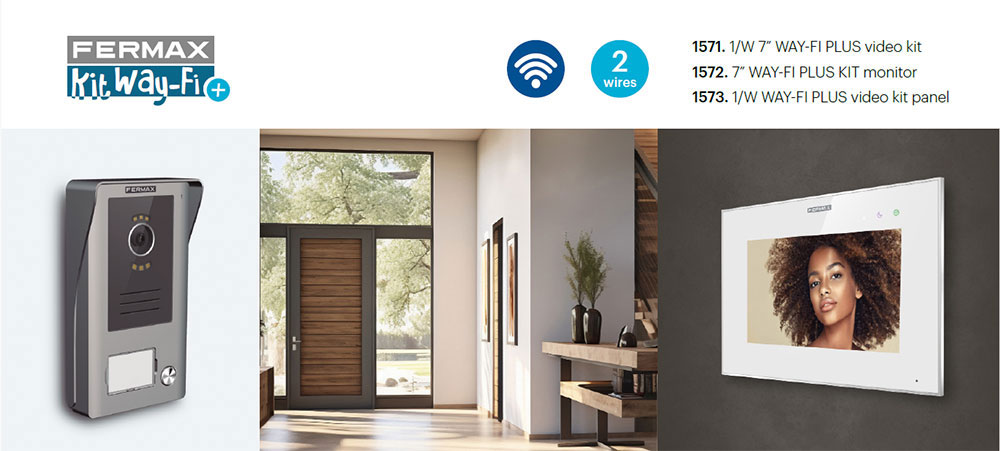 Fermax 1571 Video door bell kit Alexa and Google home compatible 7" display