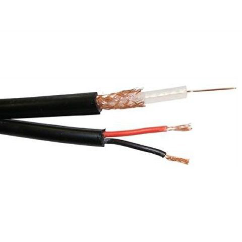 CAB-100M-RG59/POWER-LSF-BLK 100m Black RG59+ 12v DC Power CCTV Cable LSF