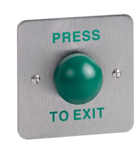 Stainless Steel Standard Green Dome Exit Switch