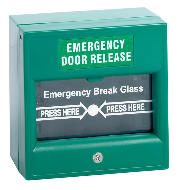 Surface Mount Green Break Glass Unit With Change over Contact
